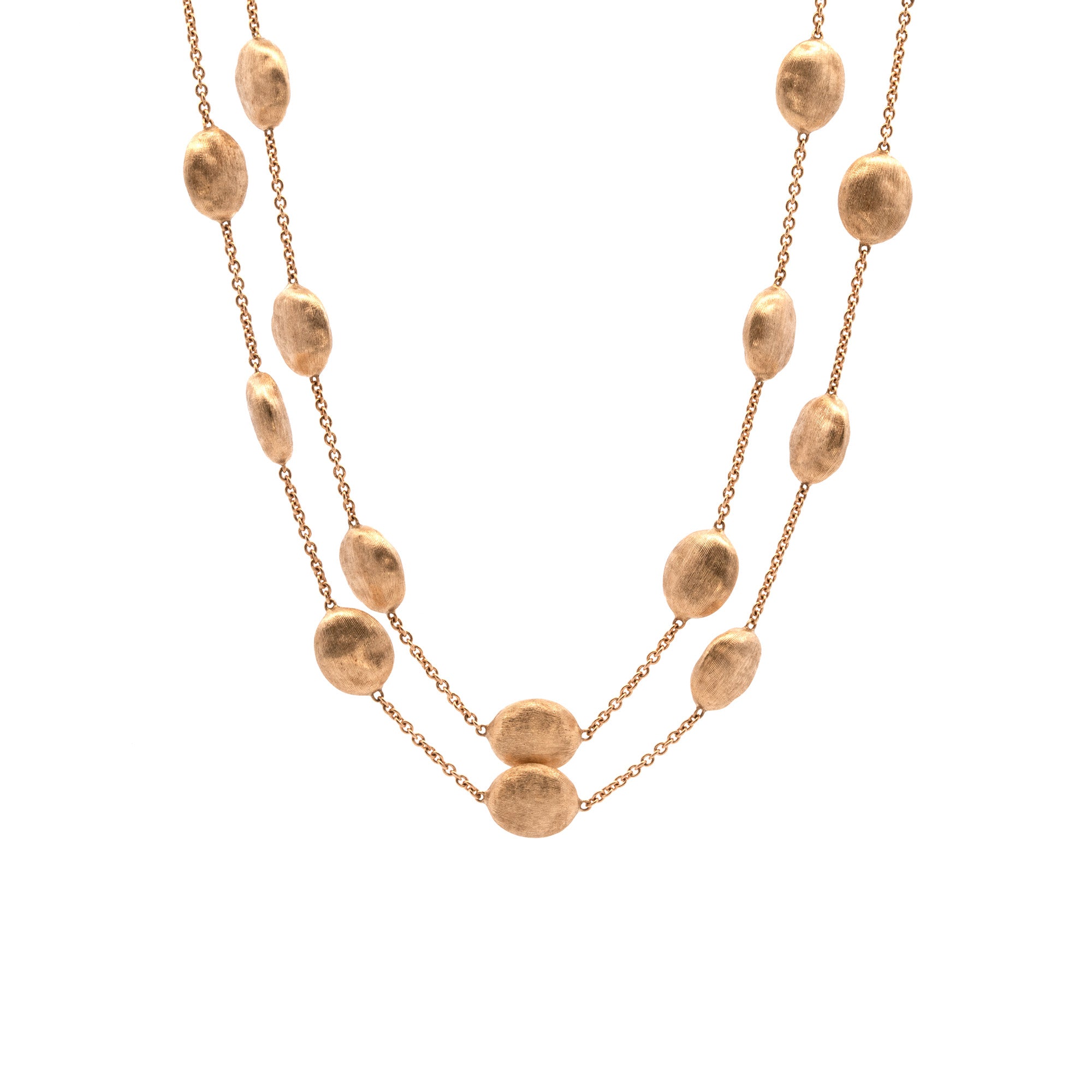 18K Yellow Gold "Marco Bicego" Small Bead Necklace, 36 Inches – Ferro ...